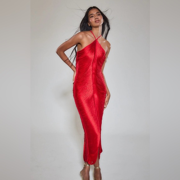 Rare London | Dresses | Rare London Red Fringe Dress Size 2 | Poshmark